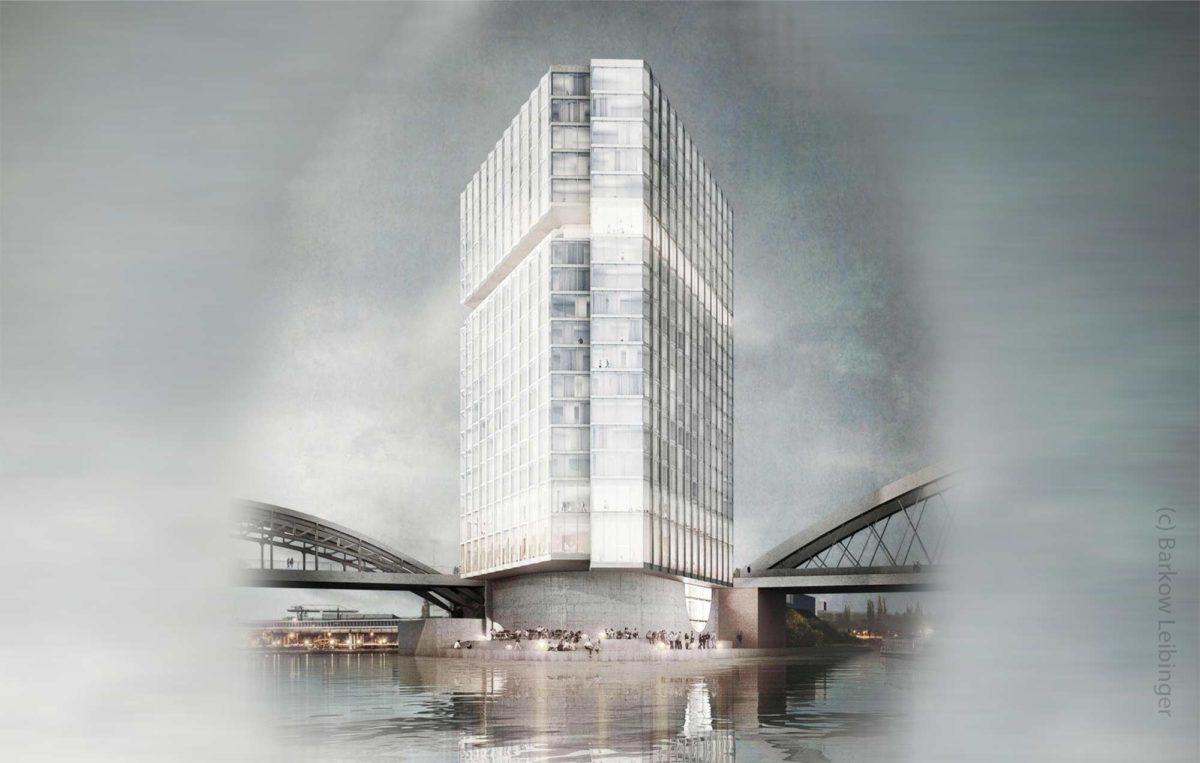 Waterfront Tower at Main river shore - SKYLINE ATLAS