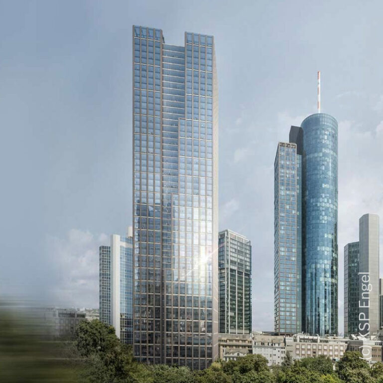 Frankfurt Financial District - Banking District - Skyscrapers in the CBD